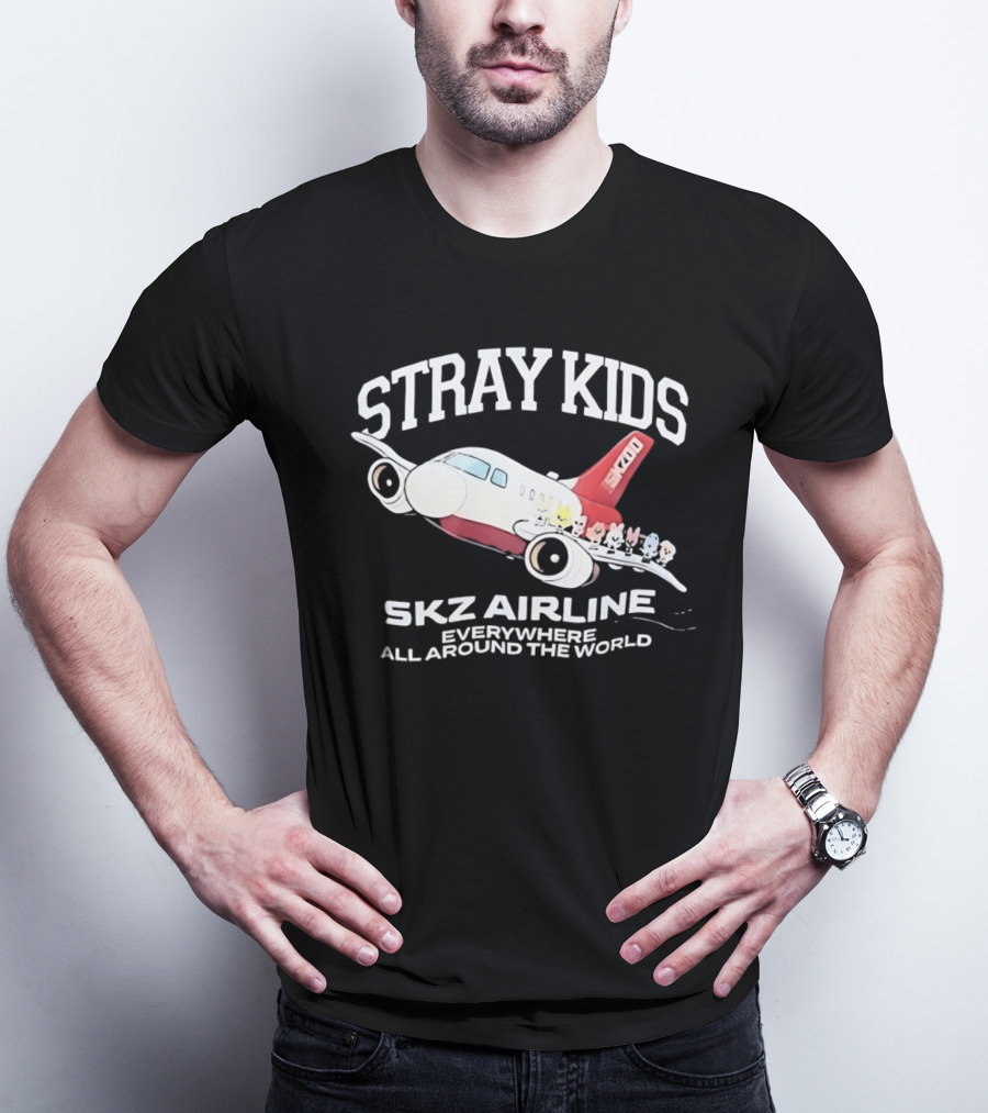 Stray Kids SKZ Airline Everywhere All Around The World T-Shirt