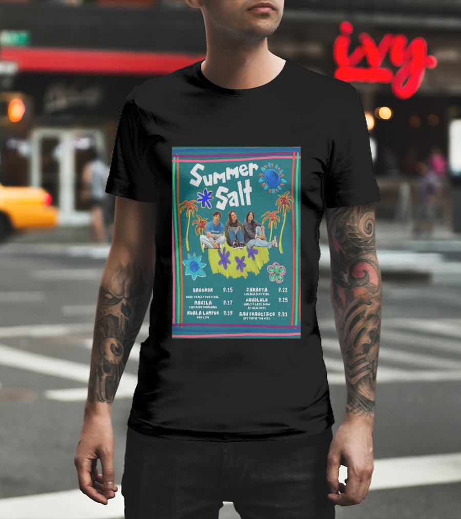 Summer Salt World Tour 2026 Bangkok Manila Kuala Lumpur Jakarta Honolulu San Francisco T-Shirt