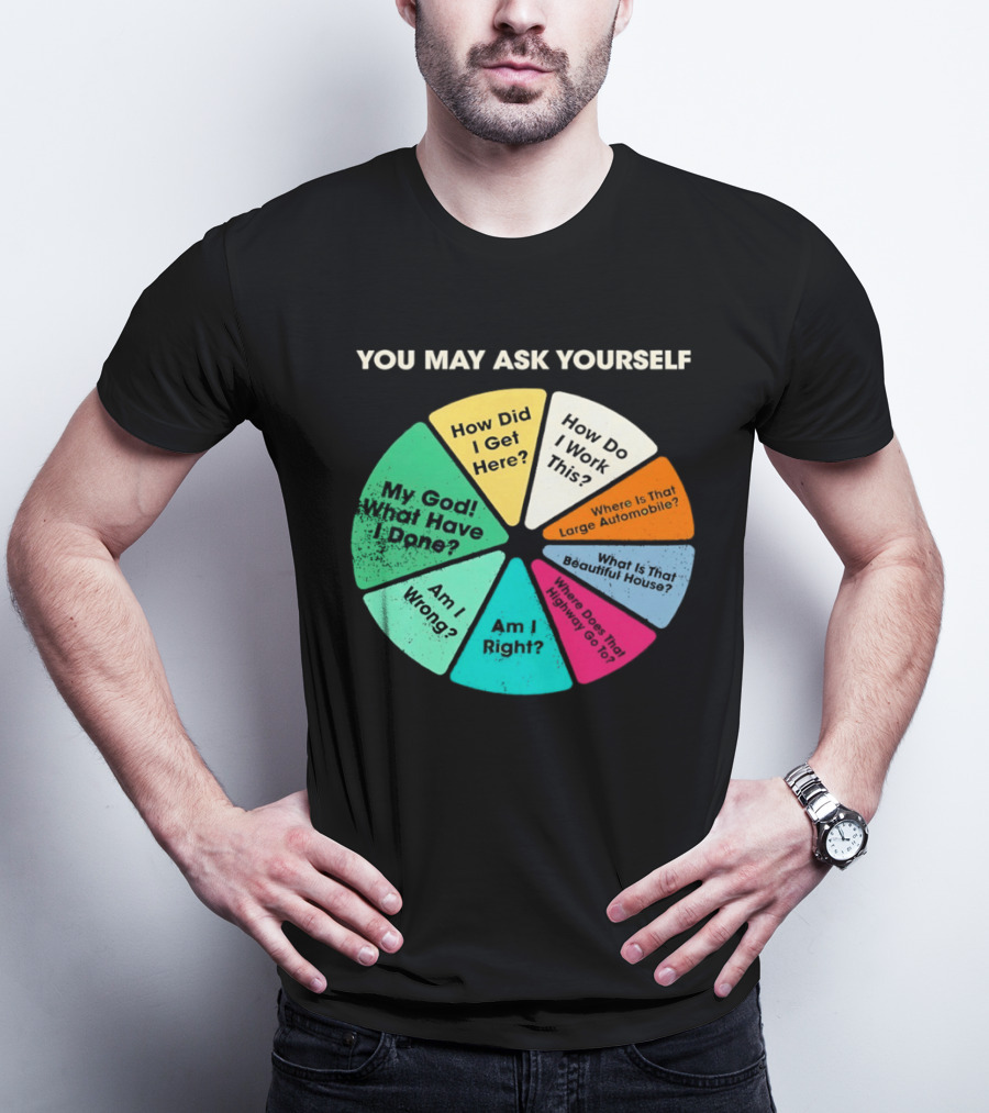 Talking Heads Pie Chart Lyrics You May Ask Yourself Once In A Lifetime T-Shirt