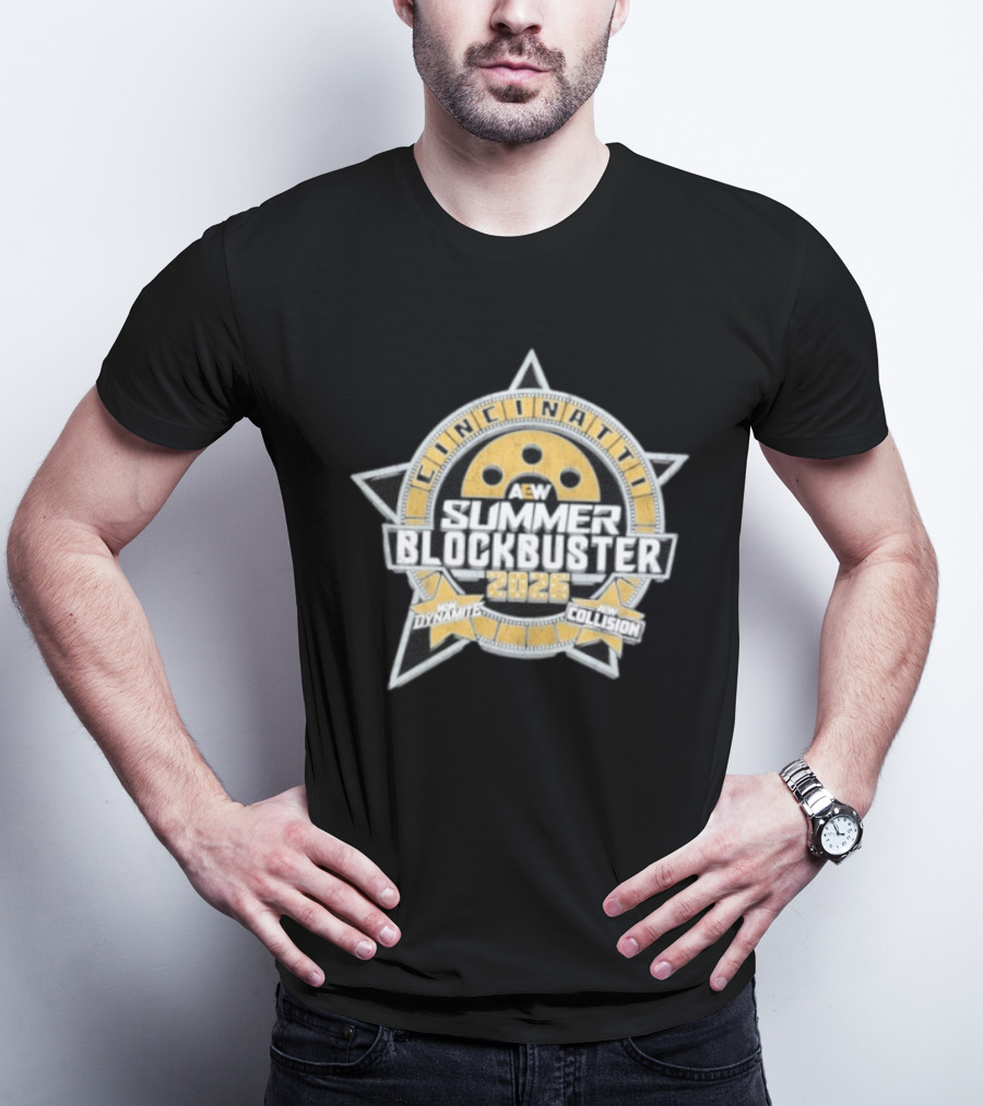 AEW Summer Blockbuster 2026 Cincinnati Event New Dynamite New Collision T-Shirt