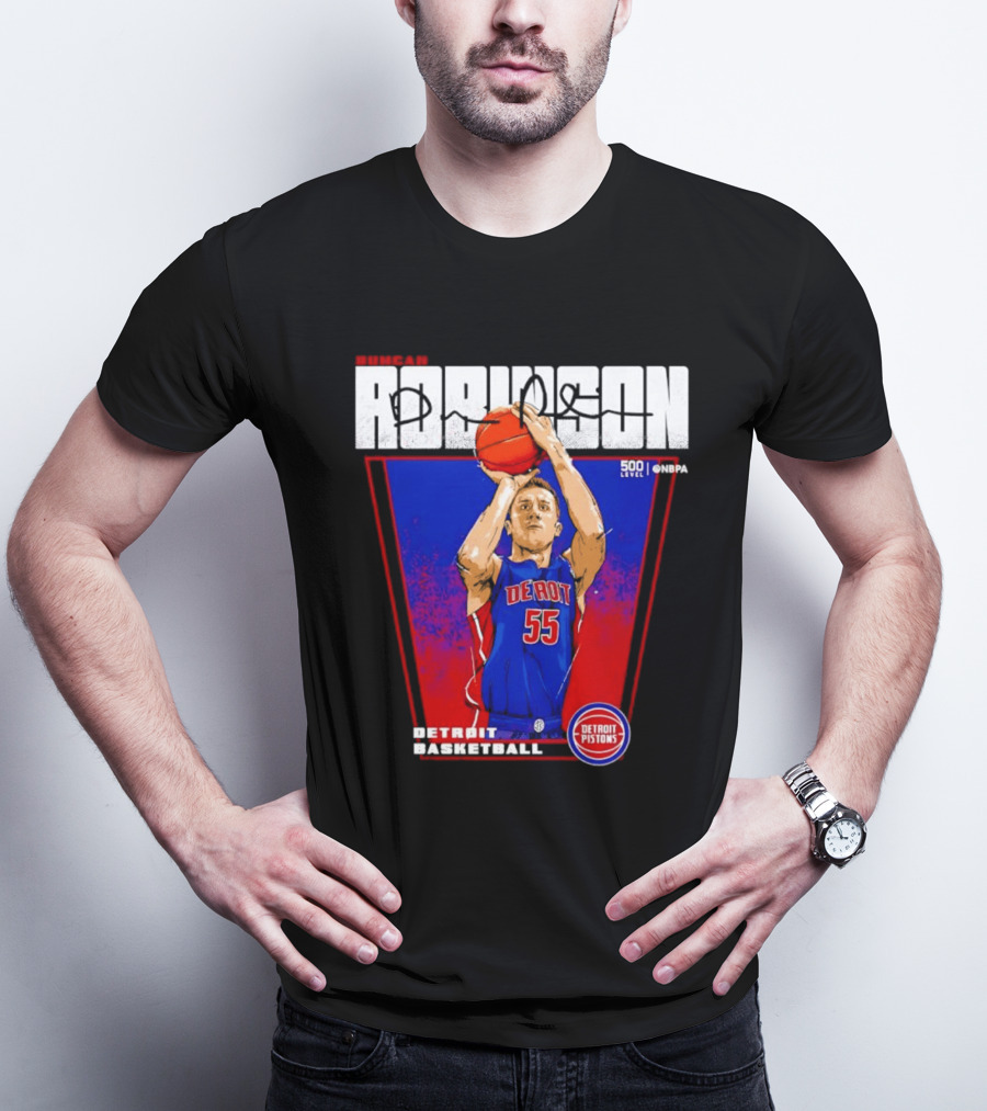 Duncan Robinson Detroit Pistons Basketball NBA Number 55 T-Shirt