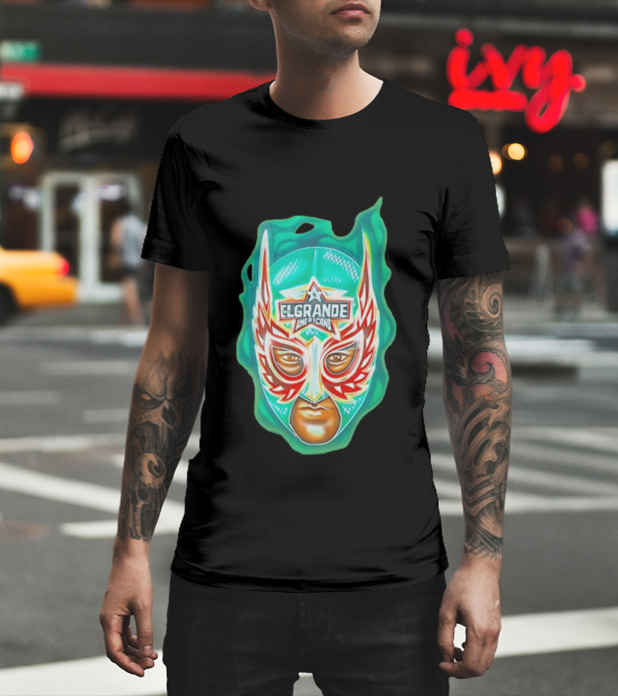 El Grande Americano Luchador Mask Art Bright T-Shirt