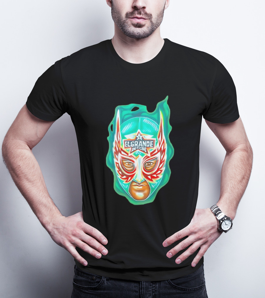 El Grande Americano Luchador Mask Art Bright T-Shirt