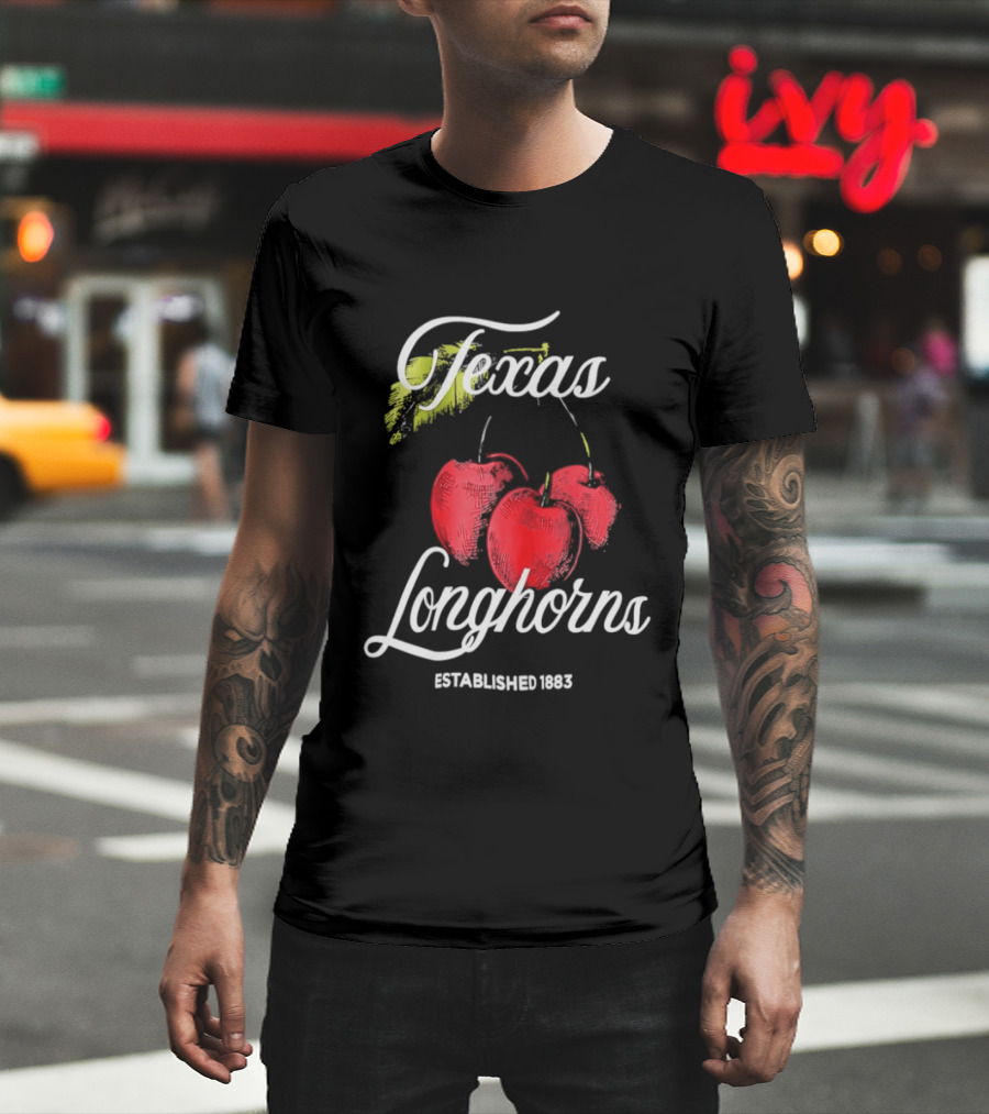 Texas Longhorns Cherry Established 1883 Montauk T-Shirt