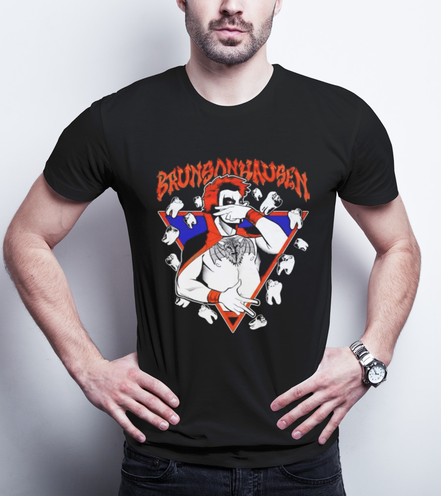 Brunsonhausen WWE Fan Art Featuring Danhausen And Jalen Brunson T-Shirt