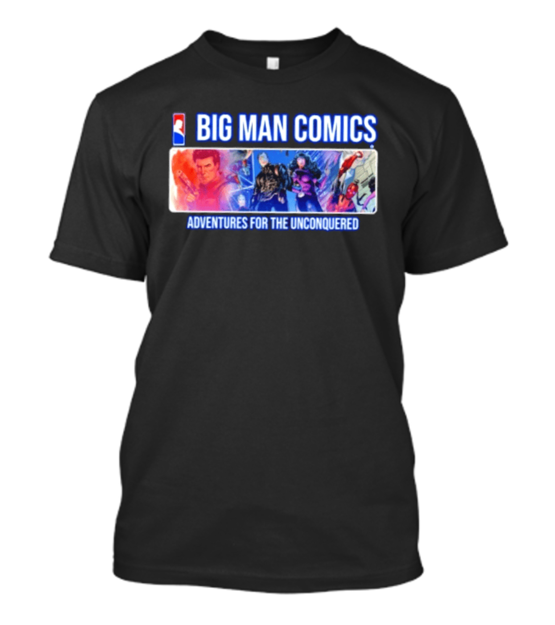 Big Man Comics Adventures For The Unconquered Dean Cain Action Heroes T-Shirt