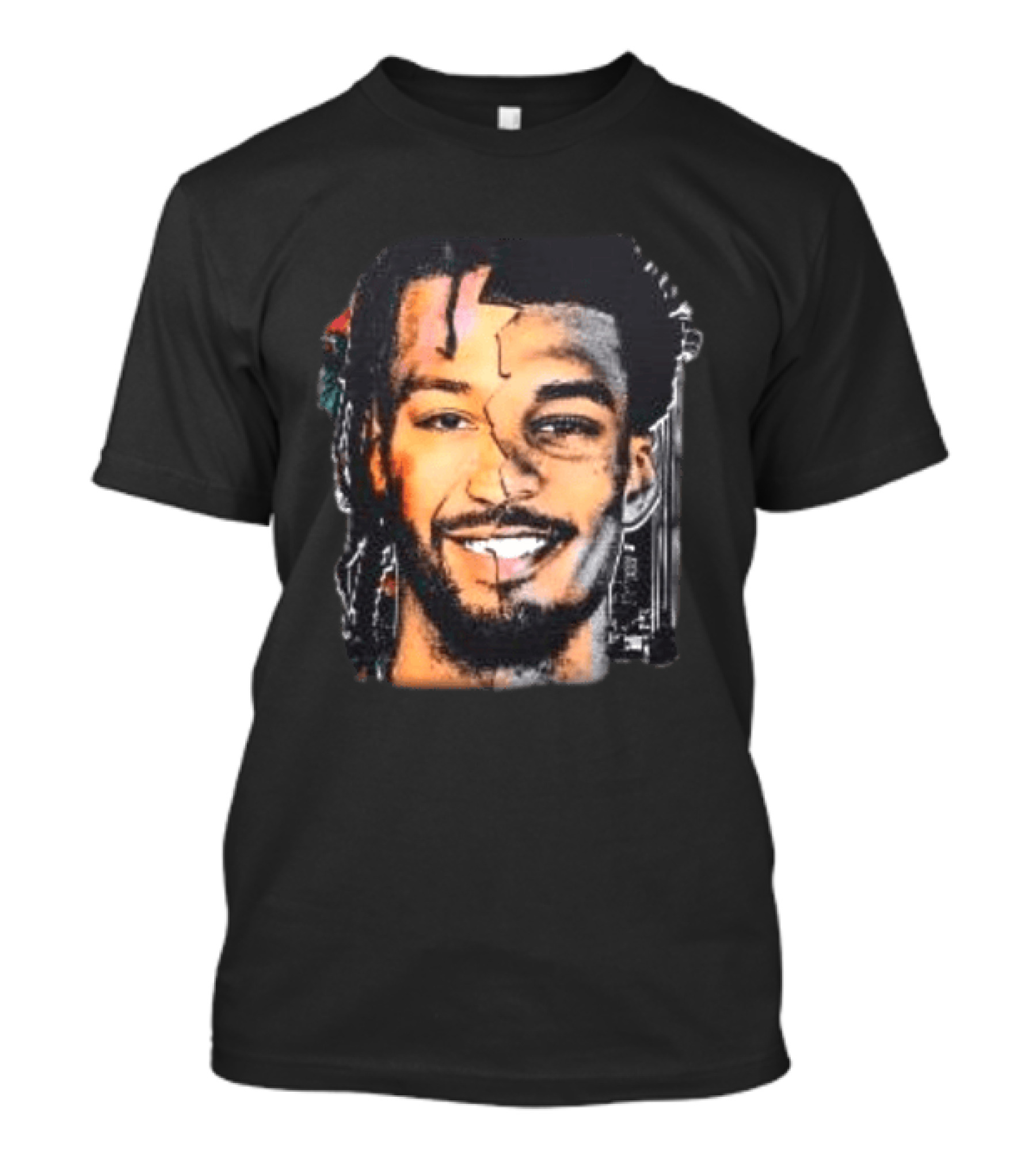 Jalen Brunson New York Knicks Victor Wembanyama San Antonio Spurs Big Face Basketball Collage T-Shirt
