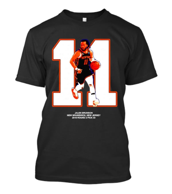 New York Knicks Jalen Brunson Number 11 New Brunswick Basketball T-Shirt