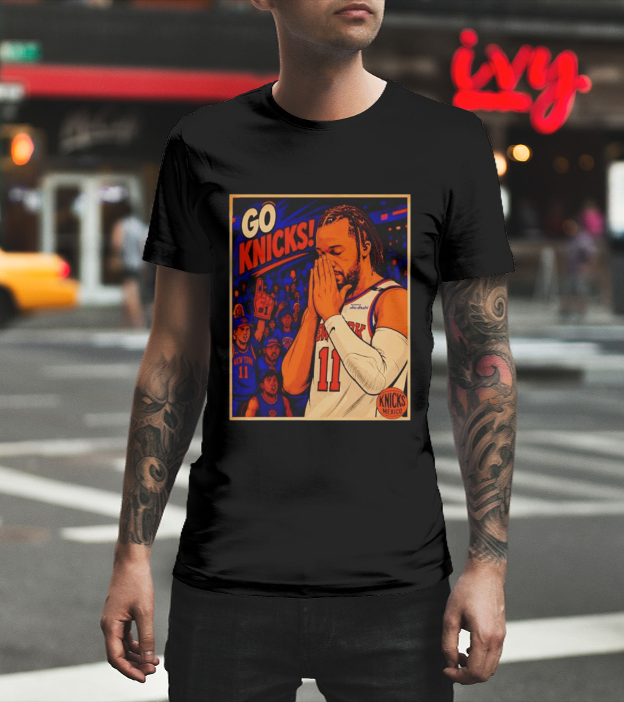 GO KNICKS Jalen Brunson New York Knicks 11 Mexico T-Shirt