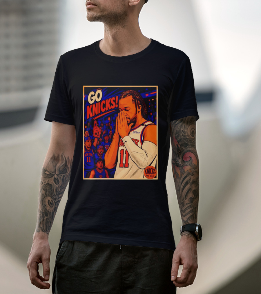 GO KNICKS Jalen Brunson New York Knicks 11 Mexico T-Shirt