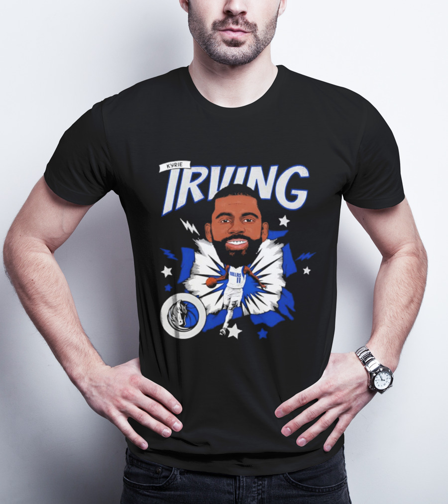 Kyrie Irving Dallas Mavericks NBA Number 11 Player Starburst T-Shirt