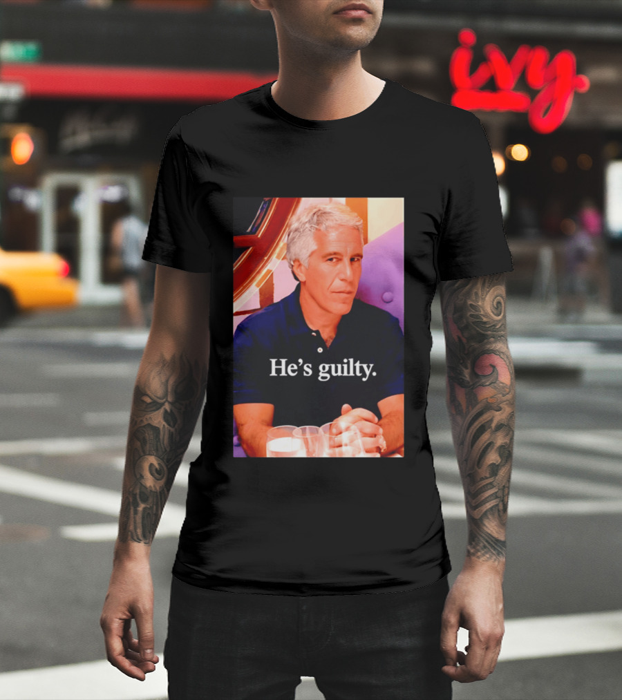 Lil Pump Epstein He's Guilty Controversial Meme T-Shirt