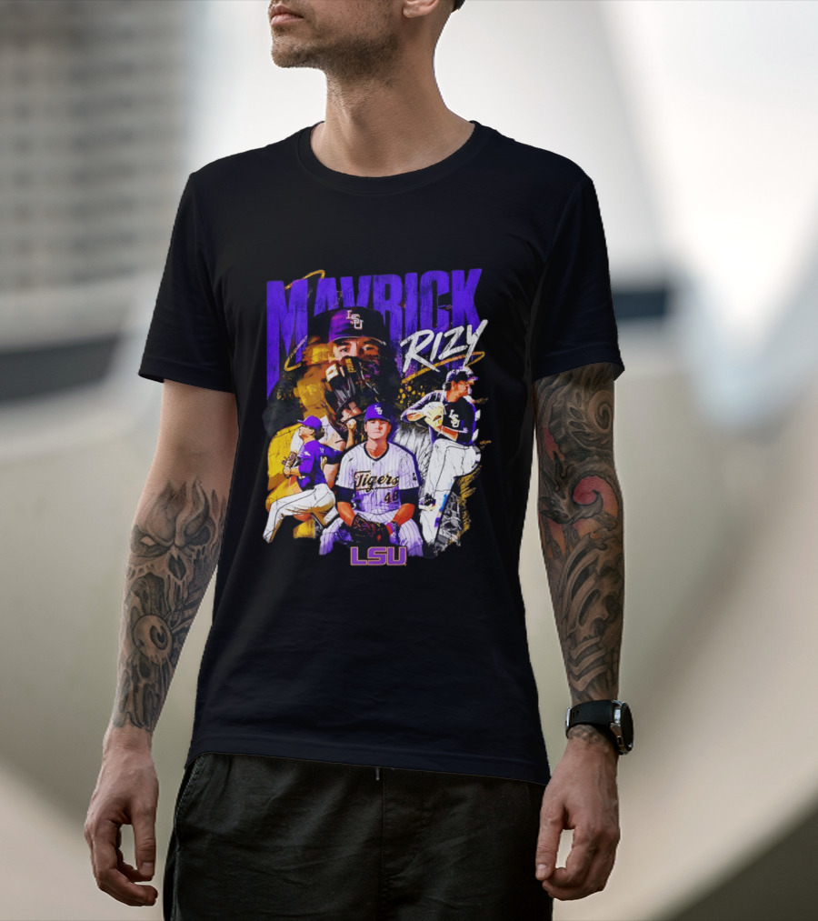 LSU Tigers Mavrick Rizy Baseball Collection T-Shirt