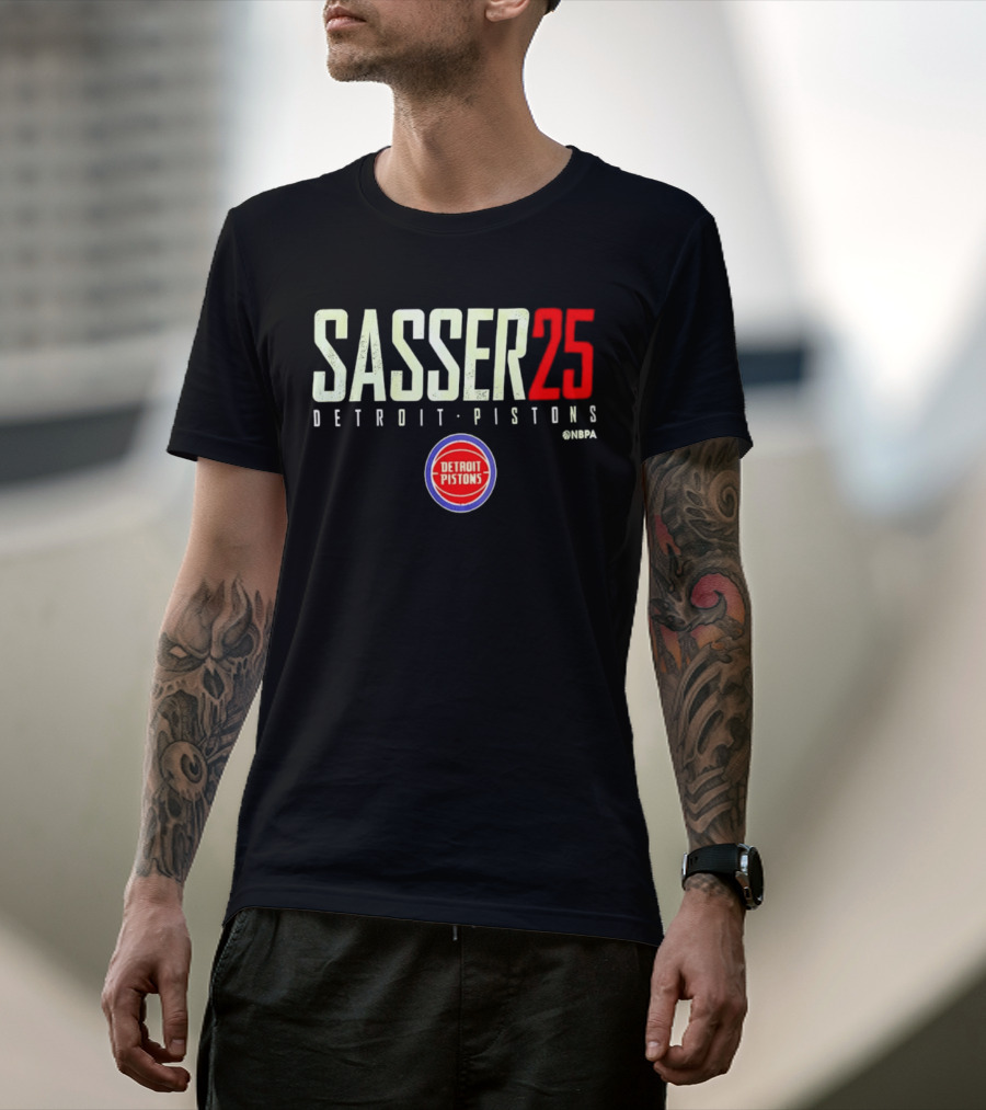 Sasser 25 Detroit Pistons NBA Basketball Marcus Sasser T-Shirt