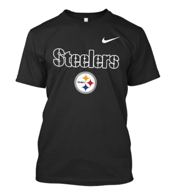 Pittsburgh Steelers Skeleton Blue Collar American Proud Mechanic Two Sided Nike T-Shirt