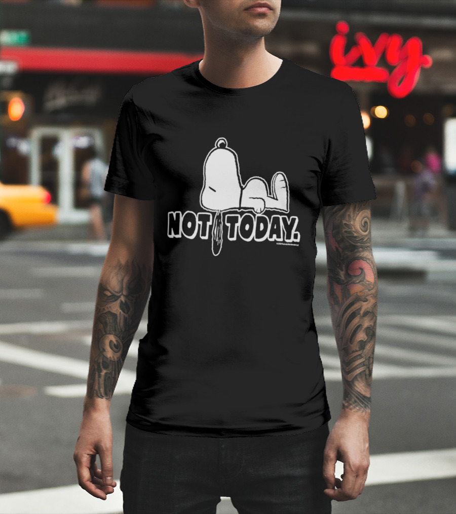 Snoopy Not Today Relaxed Mood Peanuts T-Shirt