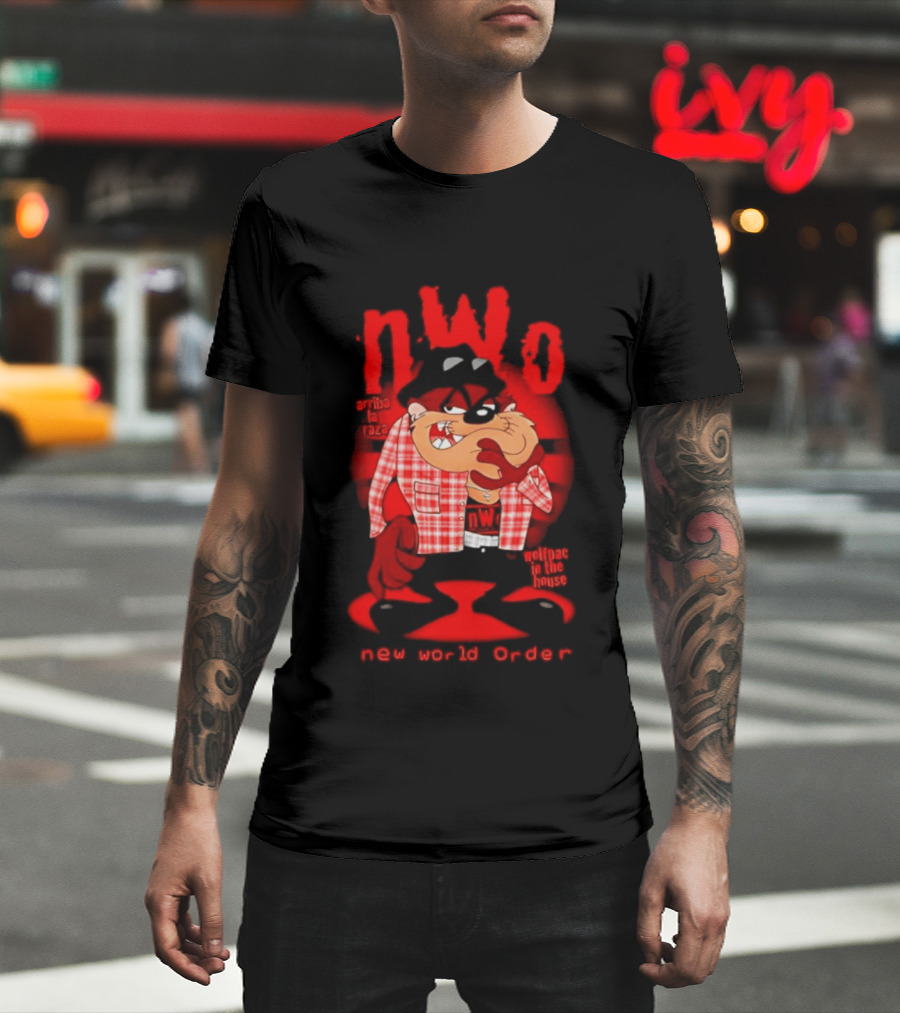 NWo Wolfpac Taz Tasmanian Devil New World Order Arriba La Raza T-Shirt