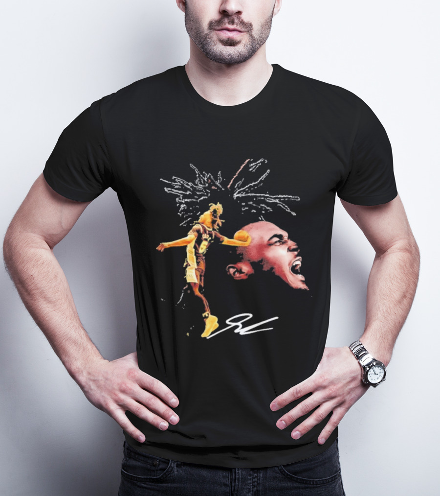 Stephon Castle San Antonio Spurs Basketball Dynamic Player Action And Iconic Expression T-Shirt