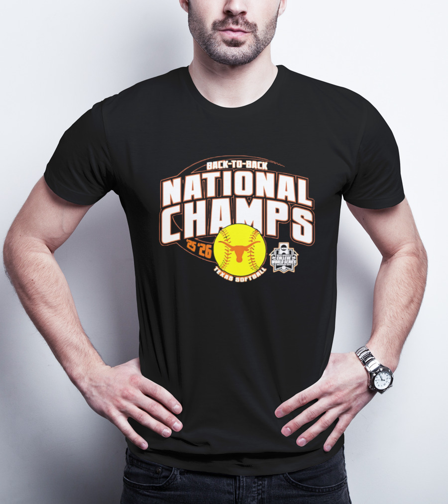 Back To Back National Champs 2026 Texas Softball T-Shirt