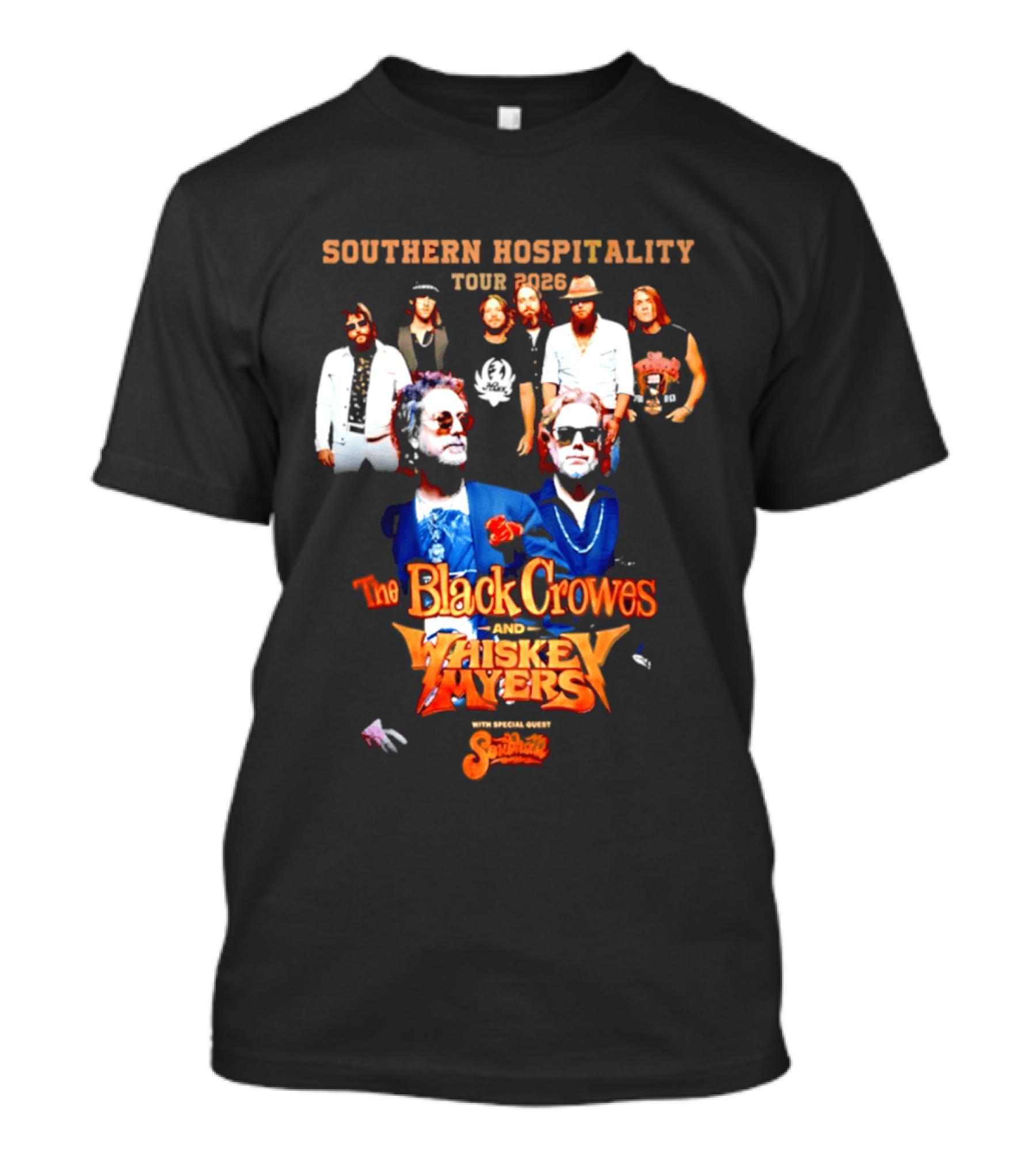 Southern Hospitality Tour 2026 The Black Crowes Whiskey Myers T-Shirt