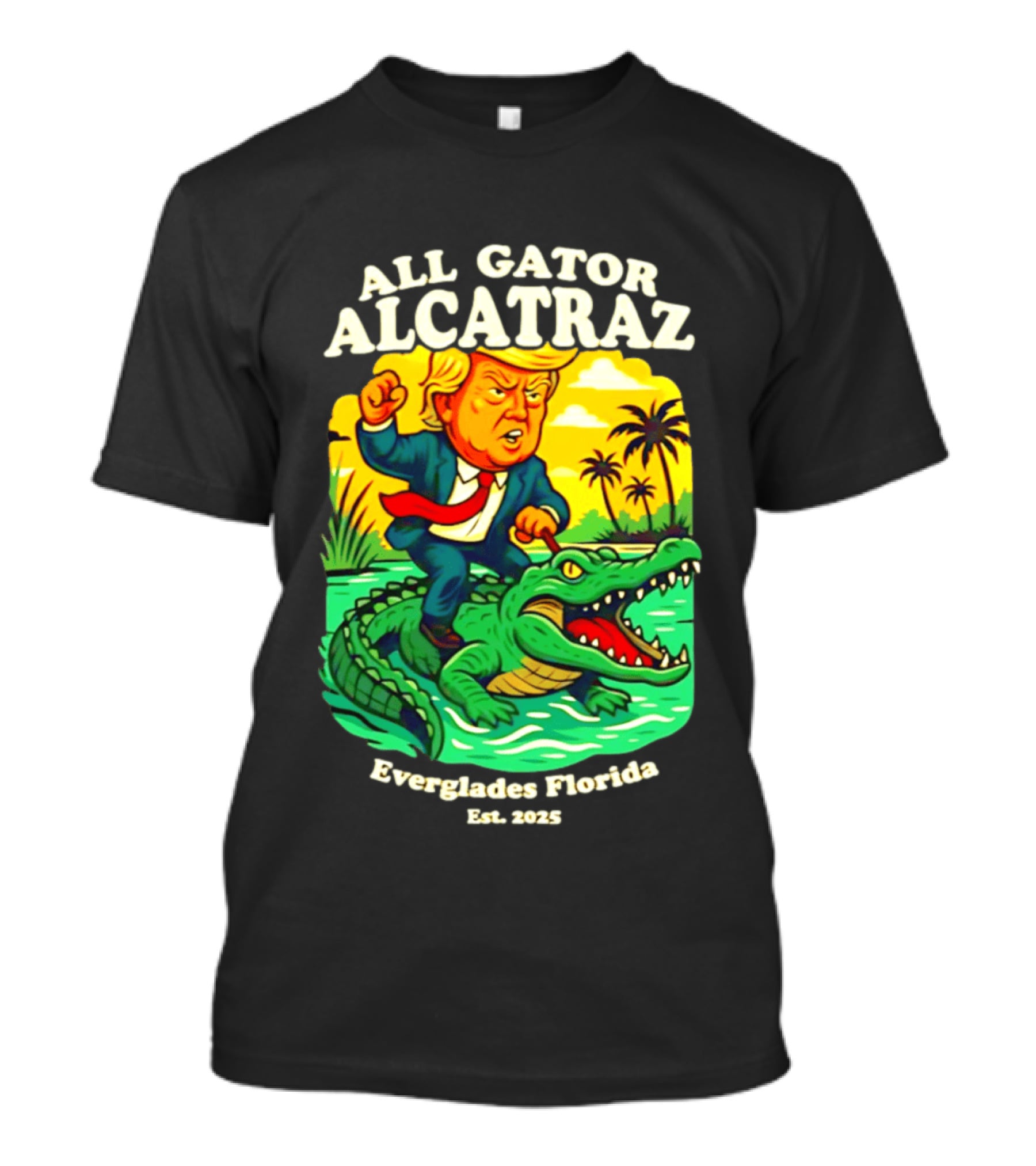 All Gator Alcatraz Everglades Florida Est 2025 T-Shirt