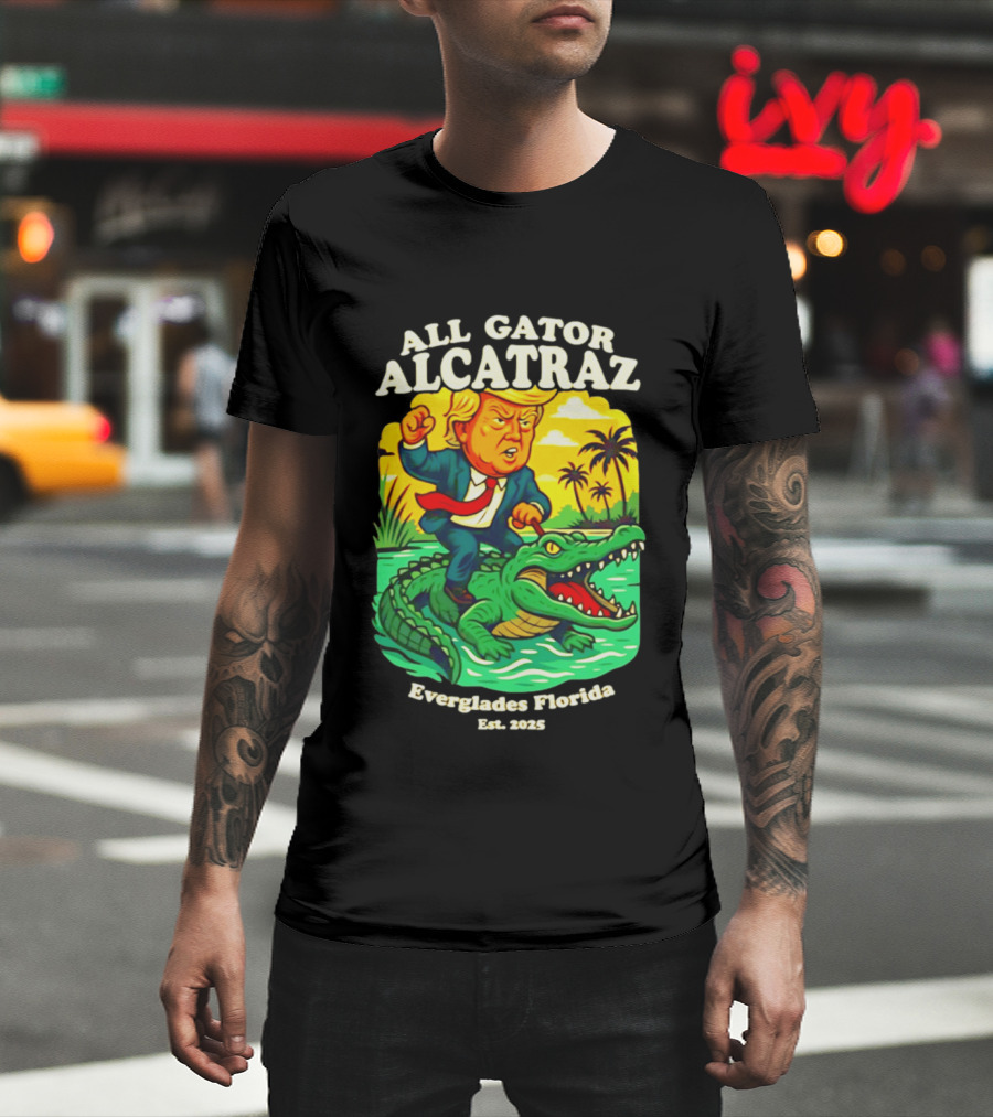 All Gator Alcatraz Everglades Florida Est 2025 T-Shirt