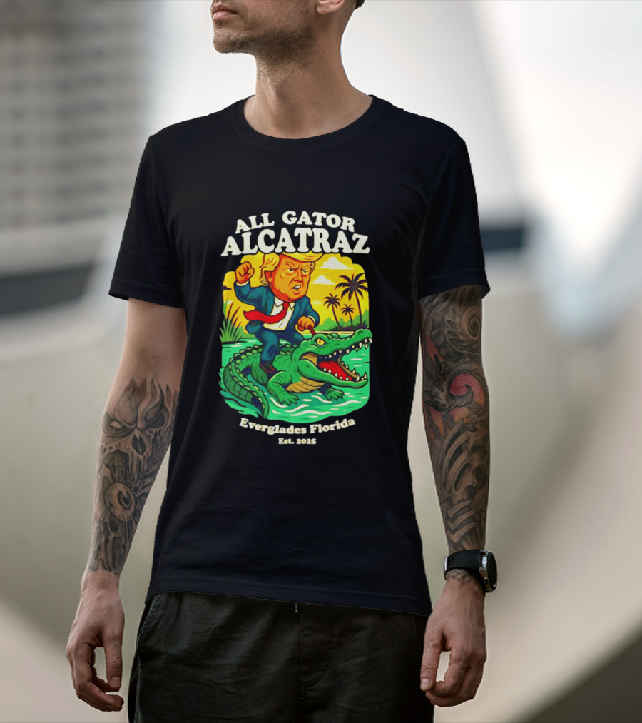 All Gator Alcatraz Everglades Florida Est 2025 T-Shirt