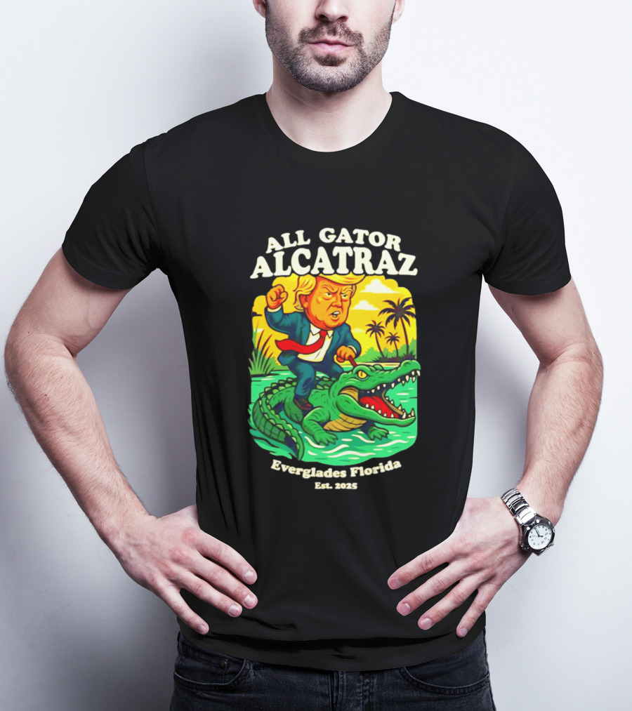 All Gator Alcatraz Everglades Florida Est 2025 T-Shirt