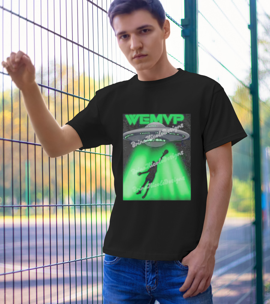 WEMVP Victor Wembanyama UFO Alien Abduction Basketball Player T-Shirt