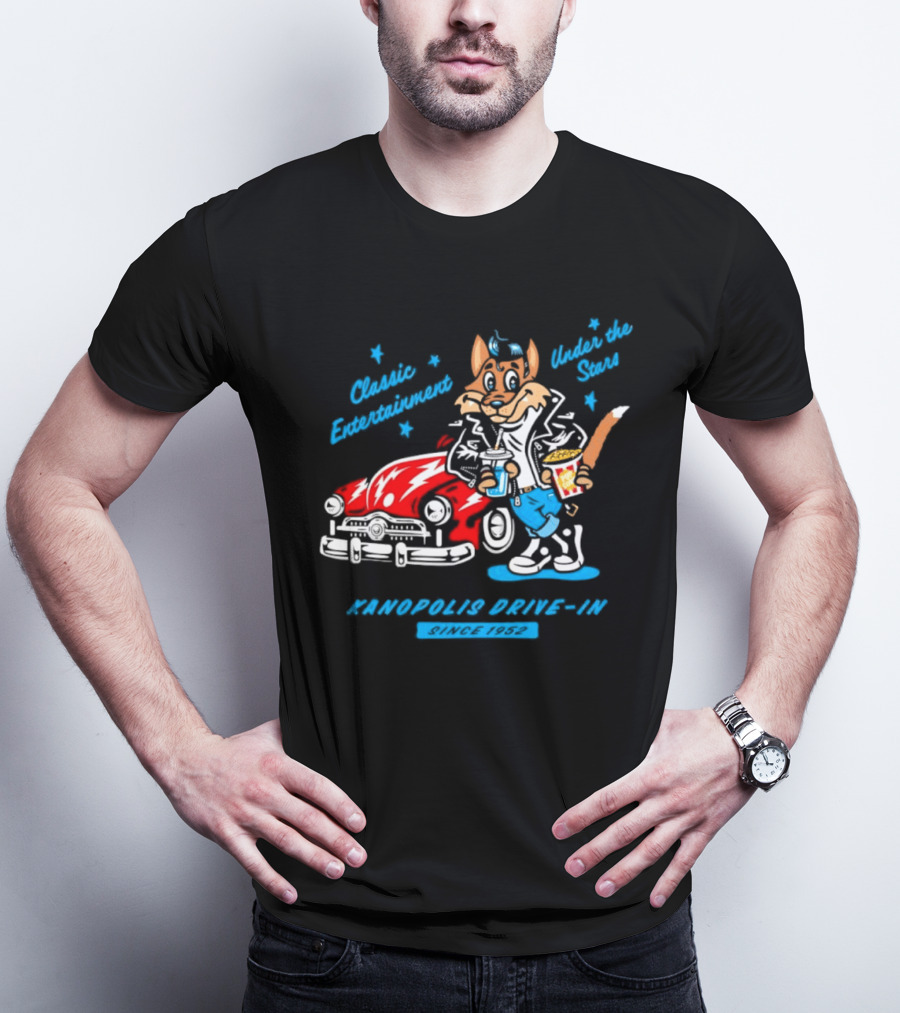 Kanopolis Drive In Wolf Classic Entertainment Under The Stars Since 1952 T-Shirt