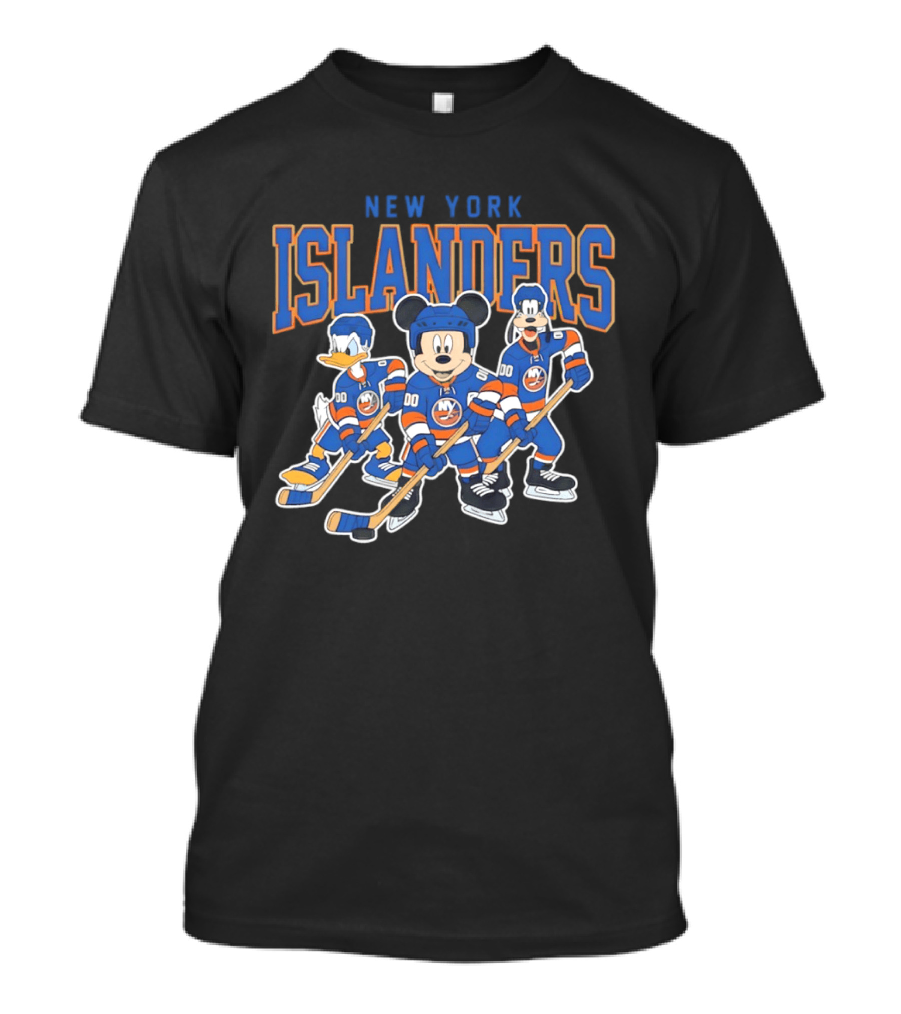 New York Islanders NHL Hockey 2026 Disney Mickey Donald Goofy T-Shirt
