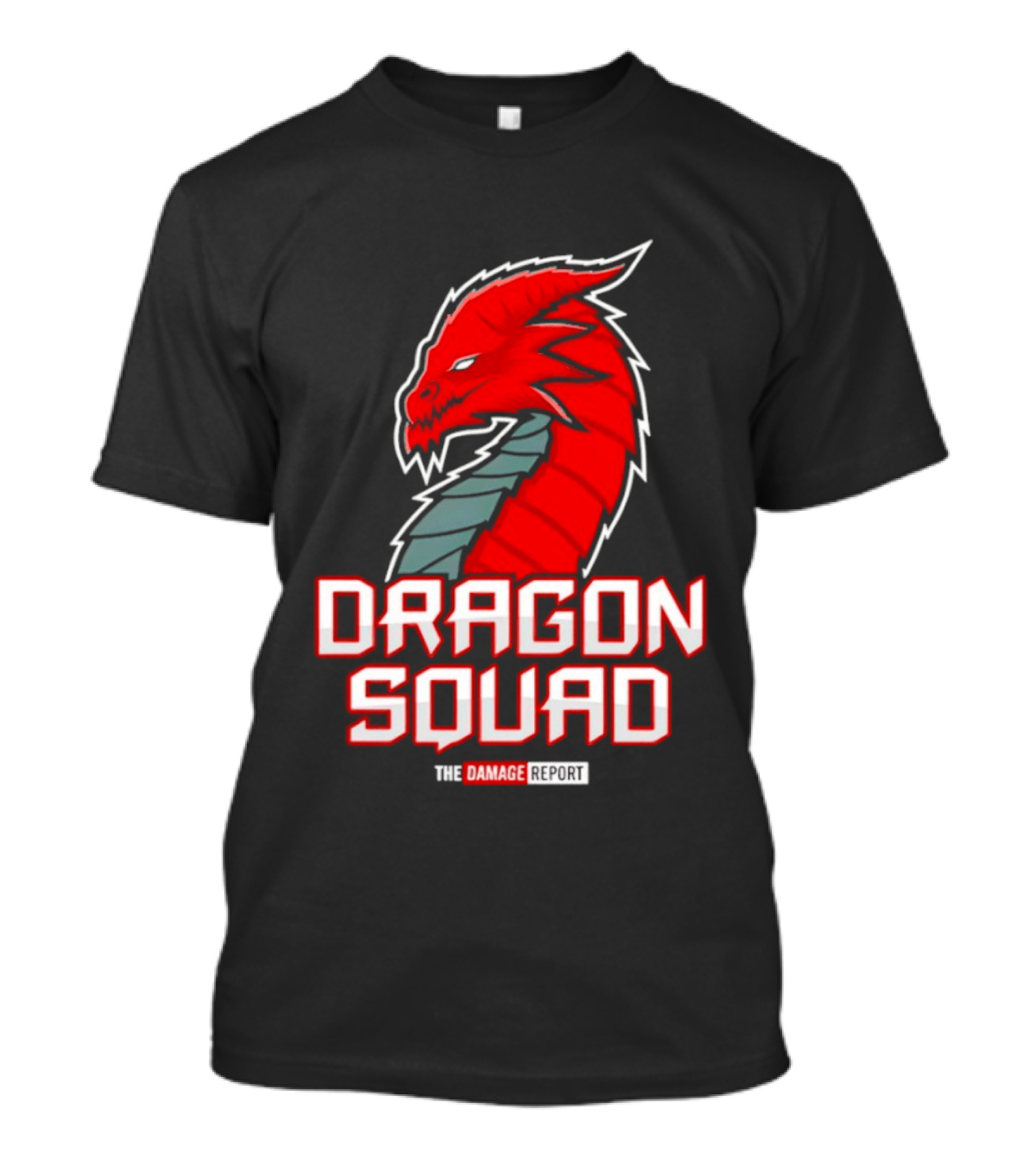Dragon Squad The Damage Report Red Dragon Head T-Shirt