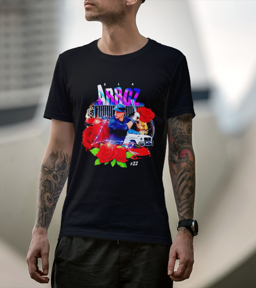Ben Arroz New York Yankees Aaron Judge MLB 22 Luxury Sports Supercar Rose T-Shirt