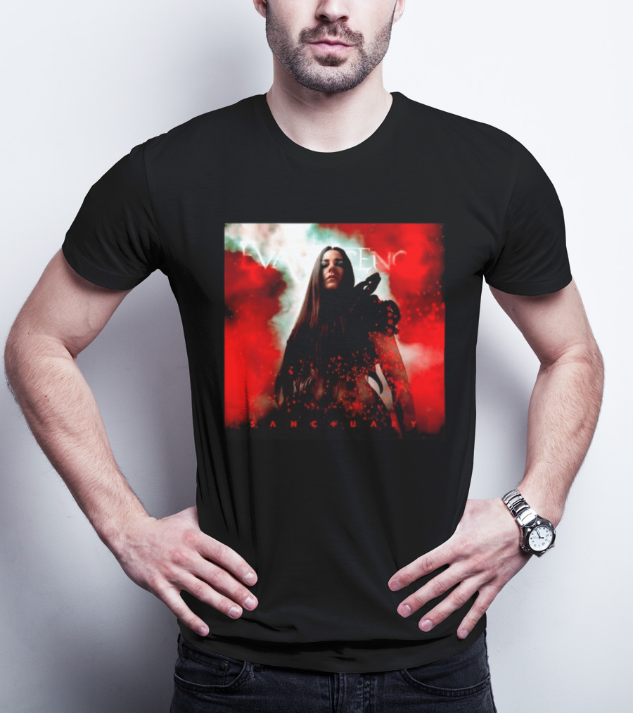 Evanescence Sanctuary Red Atmospheric Album Cover T-Shirt