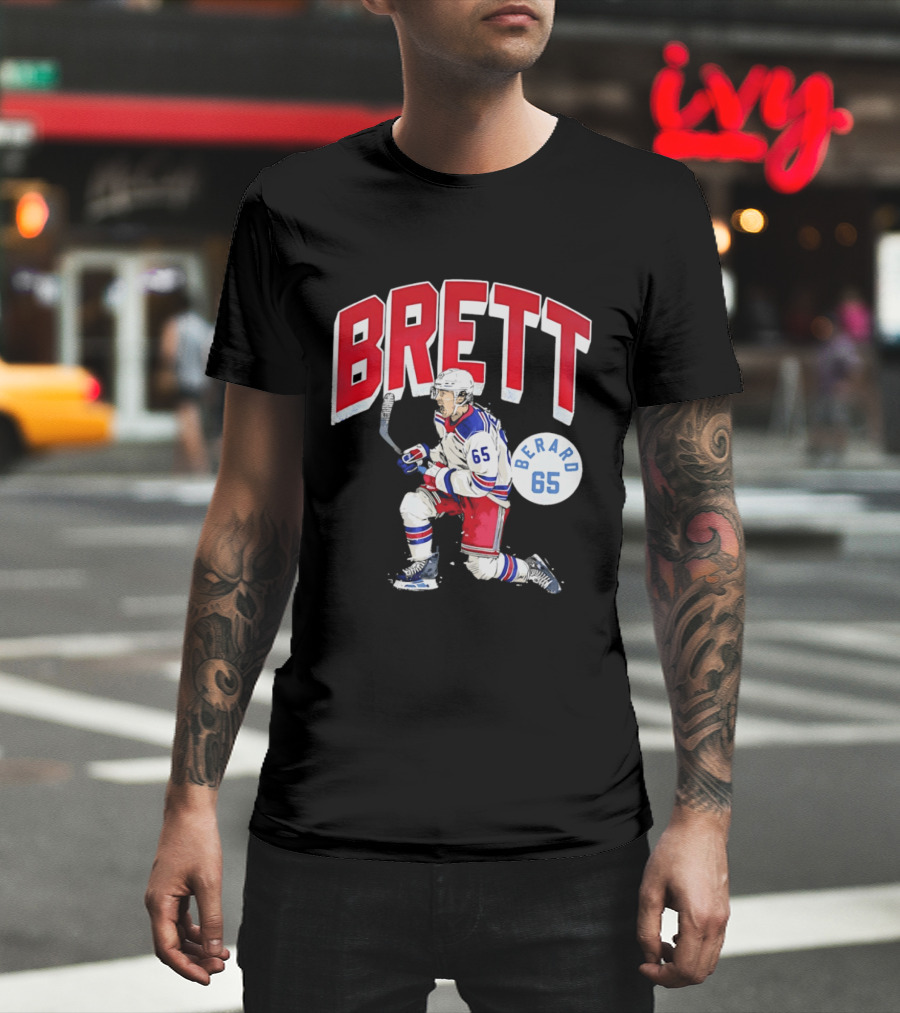 Brett Berard 65 New York Rangers Hockey T-Shirt