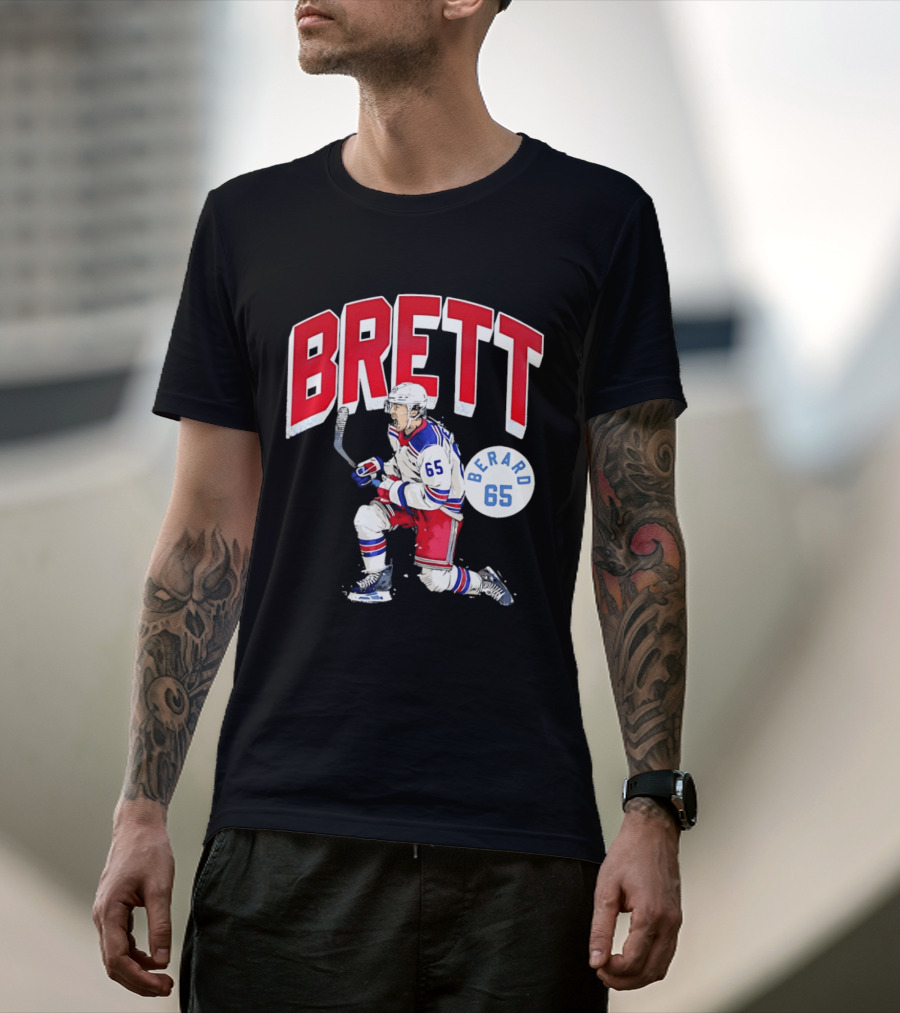 Brett Berard 65 New York Rangers Hockey T-Shirt