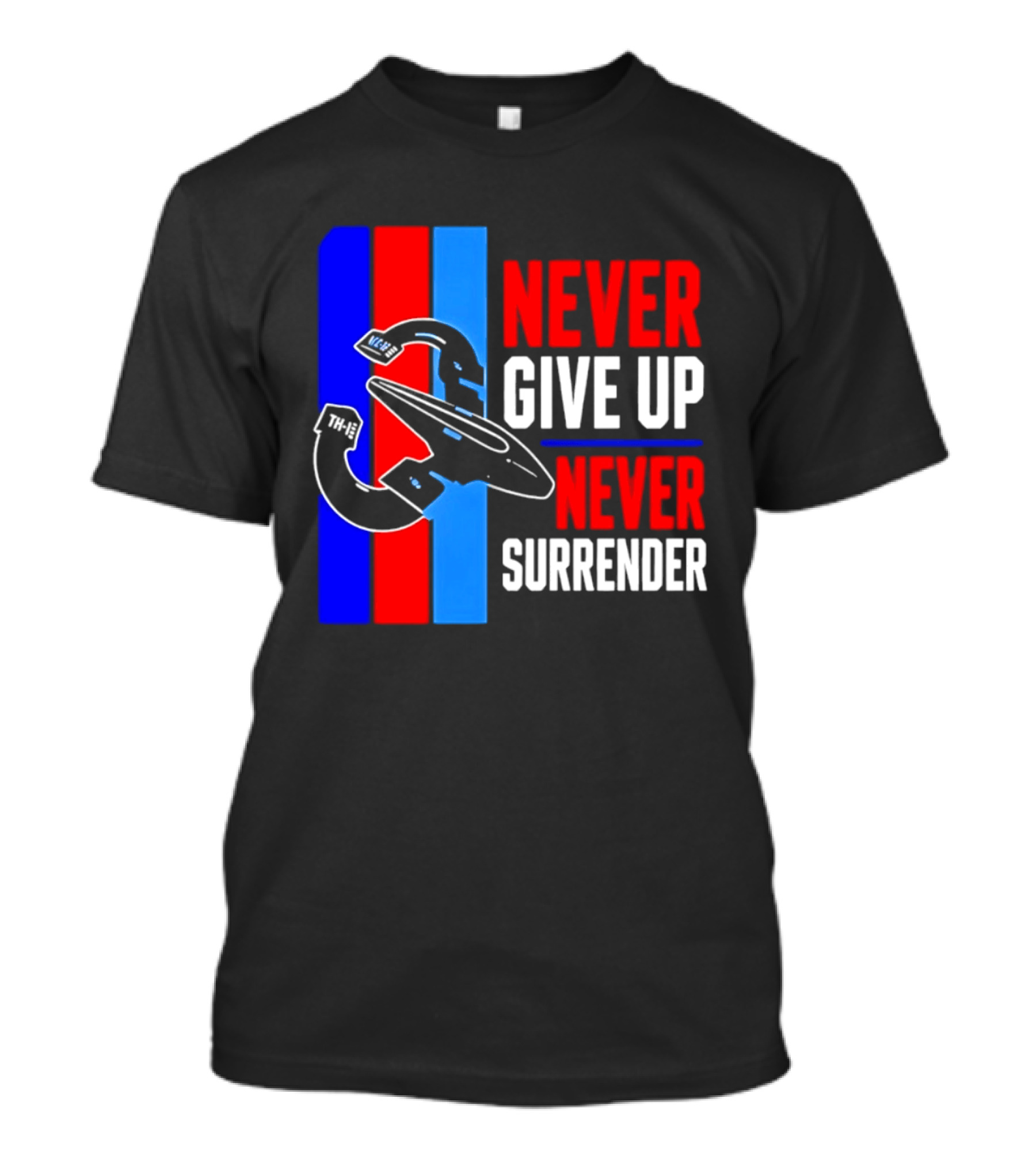 Galaxy Quest Never Give Up Never Surrender NSEA Protector Starship T-Shirt