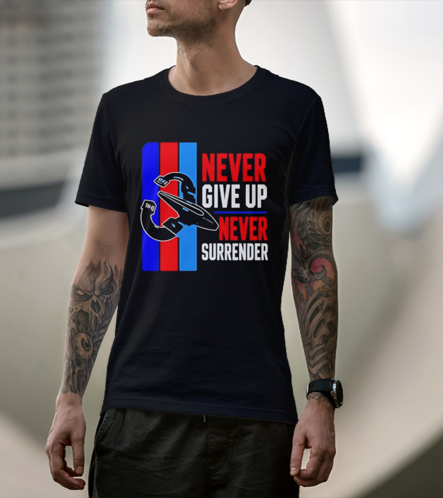 Galaxy Quest Never Give Up Never Surrender NSEA Protector Starship T-Shirt