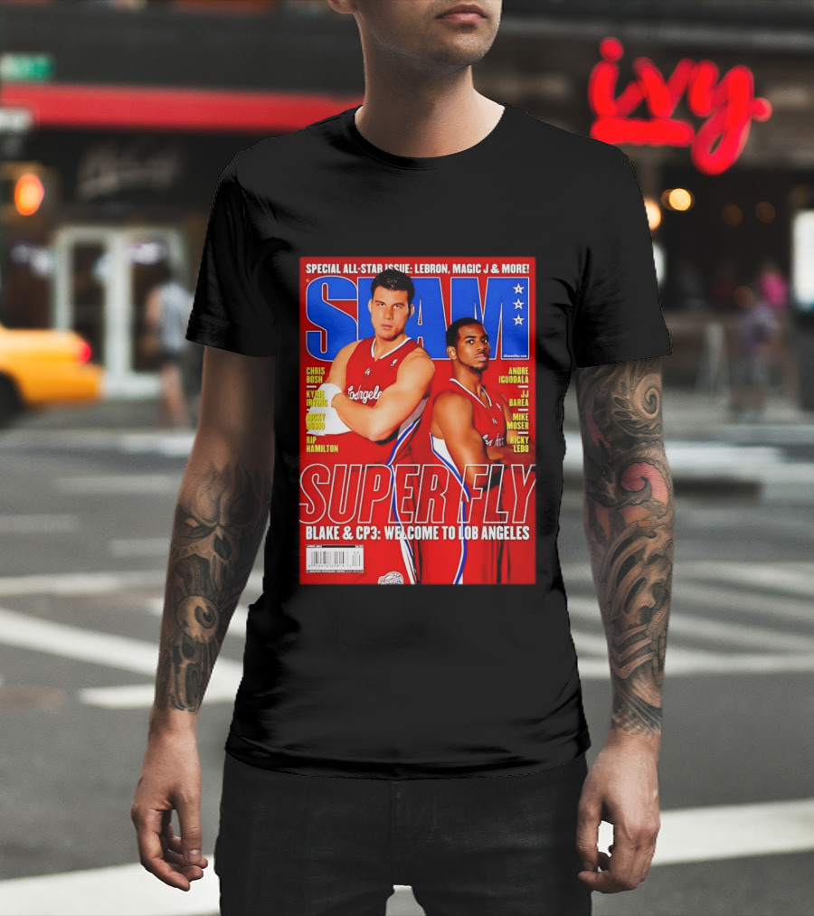 SLAM Magazine Super Fly Blake Griffin Chris Paul Welcome To Lob Angeles T-Shirt