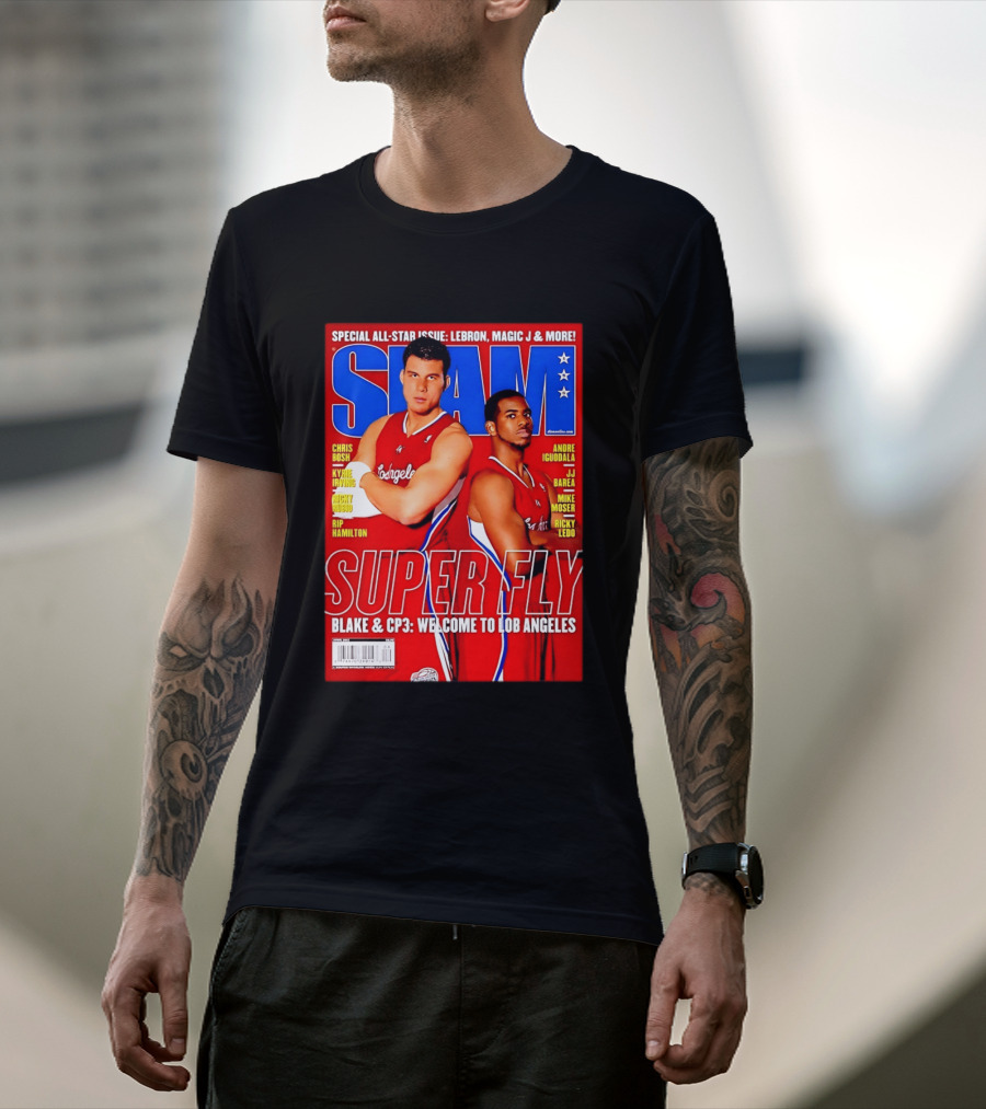 SLAM Magazine Super Fly Blake Griffin Chris Paul Welcome To Lob Angeles T-Shirt