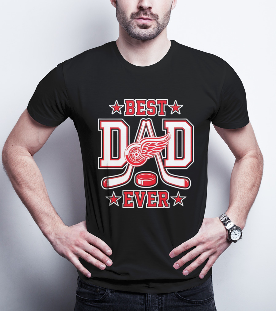 Detroit Red Wings Best Dad Ever Hockey 2026 T-Shirt
