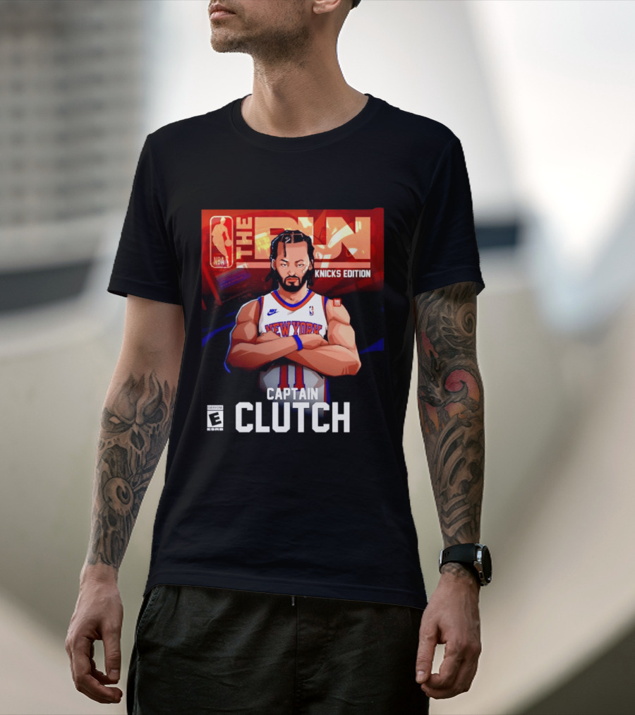 Jalen Brunson New York Knicks Edition The Run Captain Clutch NBA T-Shirt