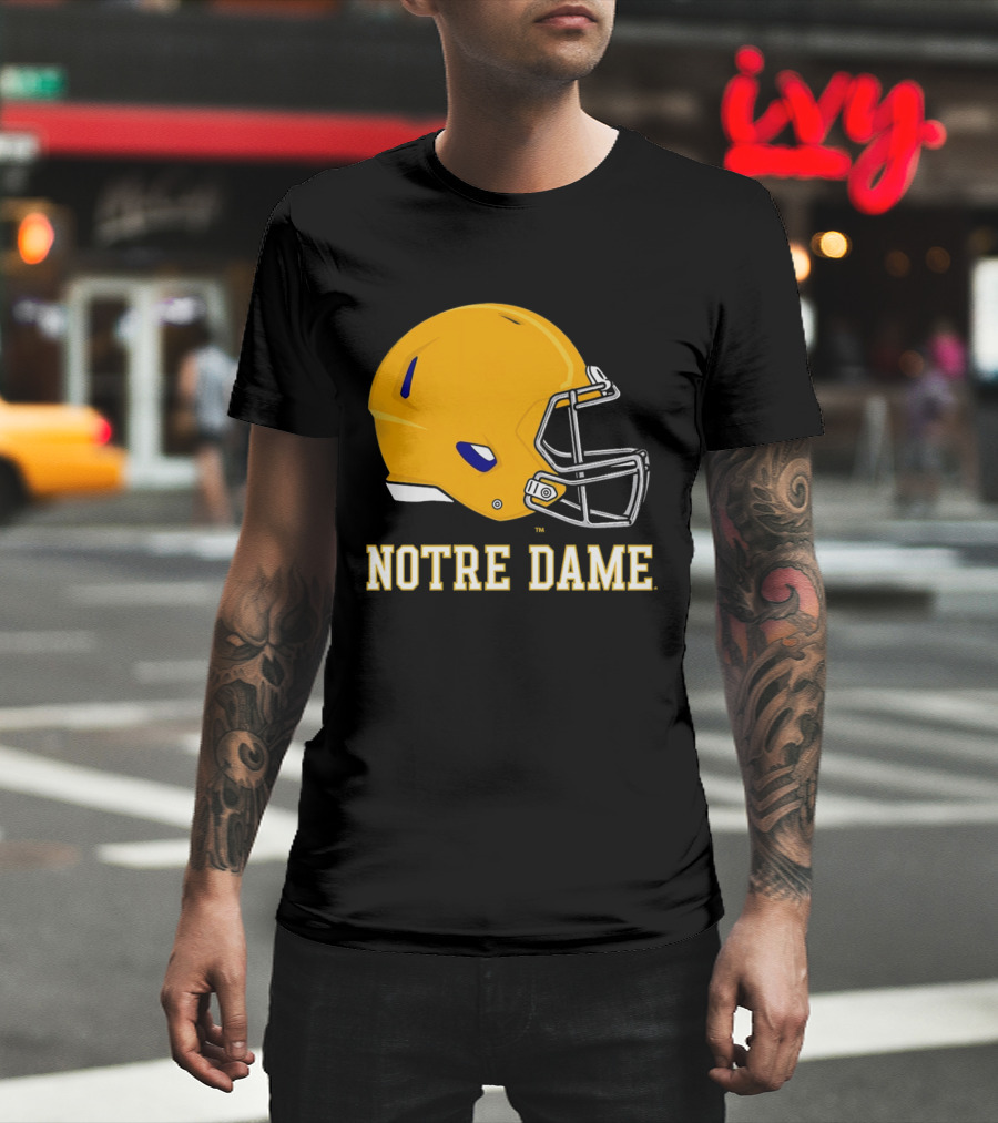 Notre Dame Fighting Irish Football Helmet T-Shirt