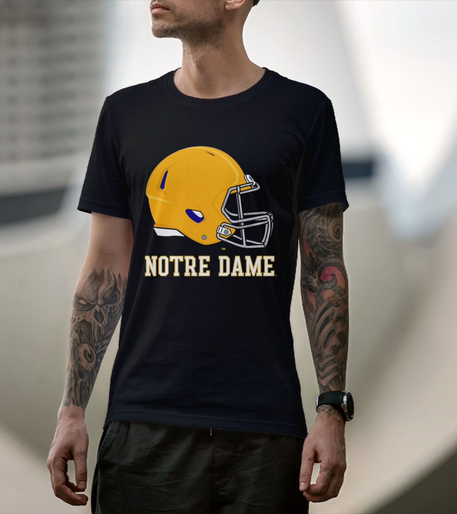 Notre Dame Fighting Irish Football Helmet T-Shirt