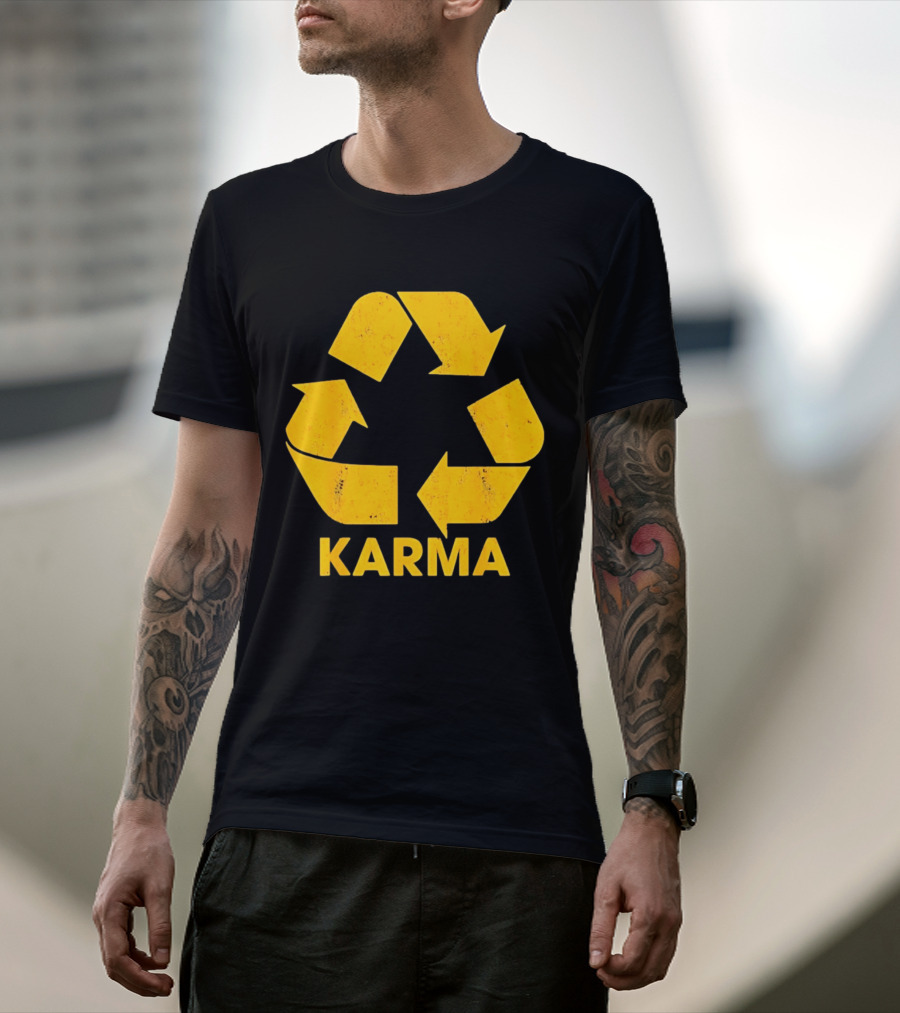 Karma Recycle Symbol Philosophy Motivational Concept T-Shirt