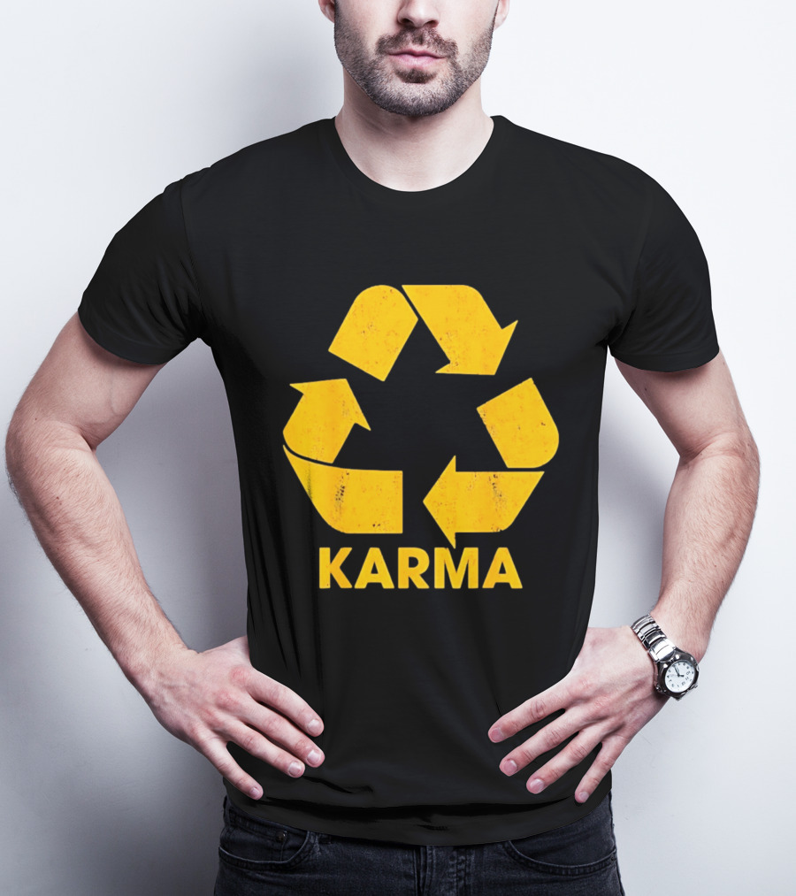 Karma Recycle Symbol Philosophy Motivational Concept T-Shirt