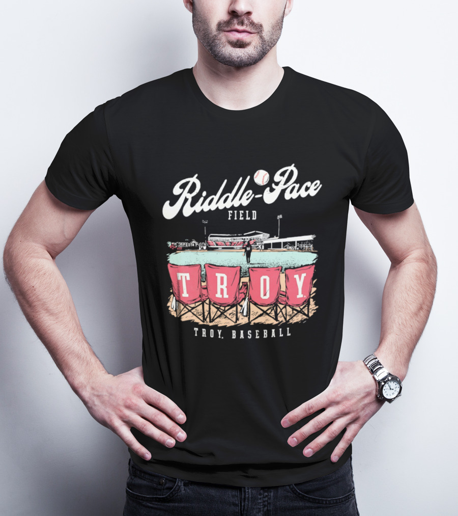 Riddle Pace Field Troy Baseball Troy University Team T-Shirt