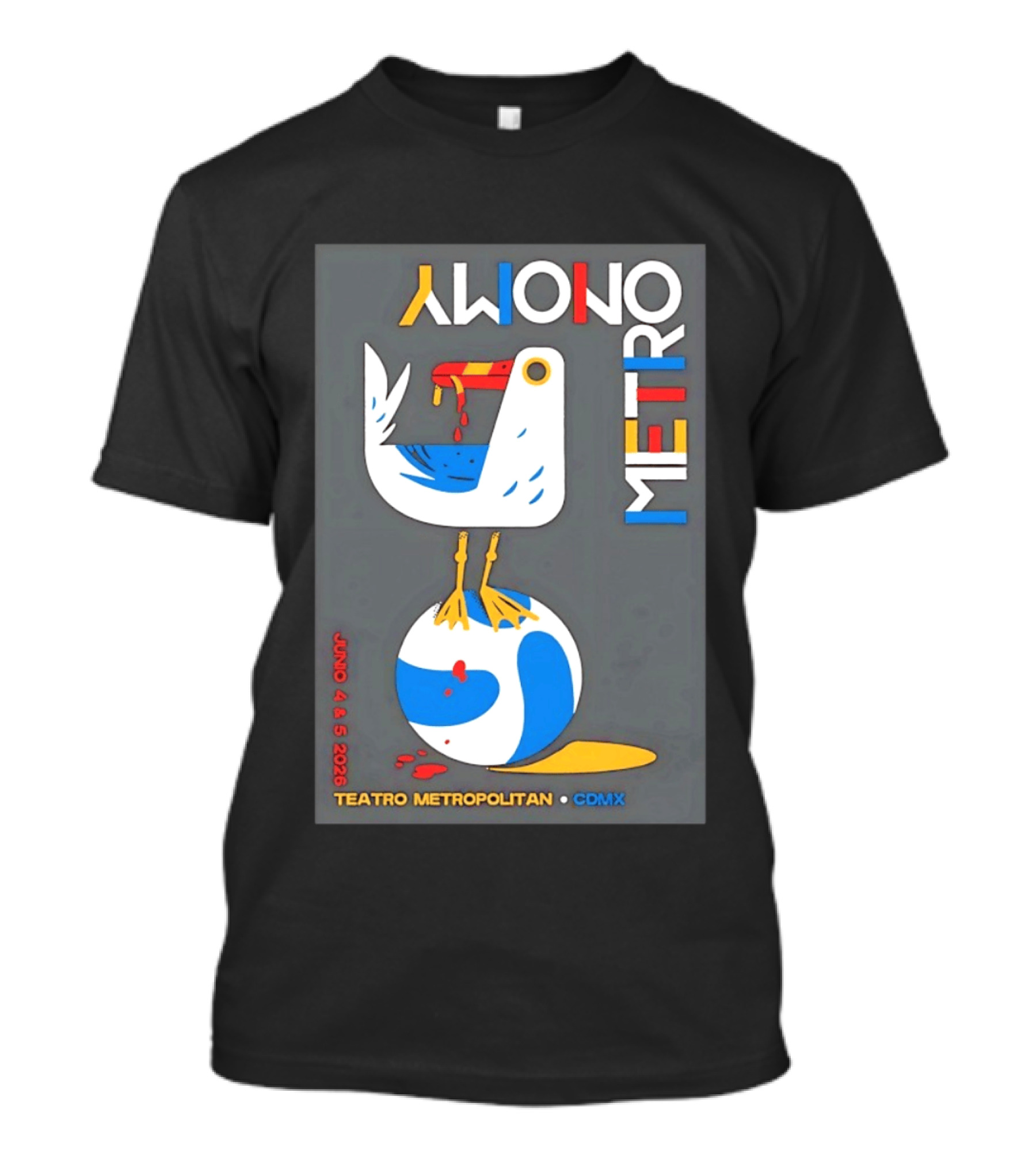 Teatro Metropolitan CDMX Junio 4 5 2026 Metronomy Event Bird T-Shirt