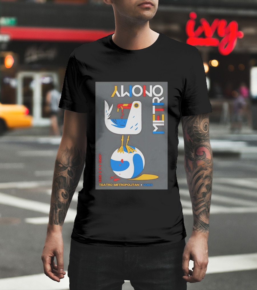 Teatro Metropolitan CDMX Junio 4 5 2026 Metronomy Event Bird T-Shirt