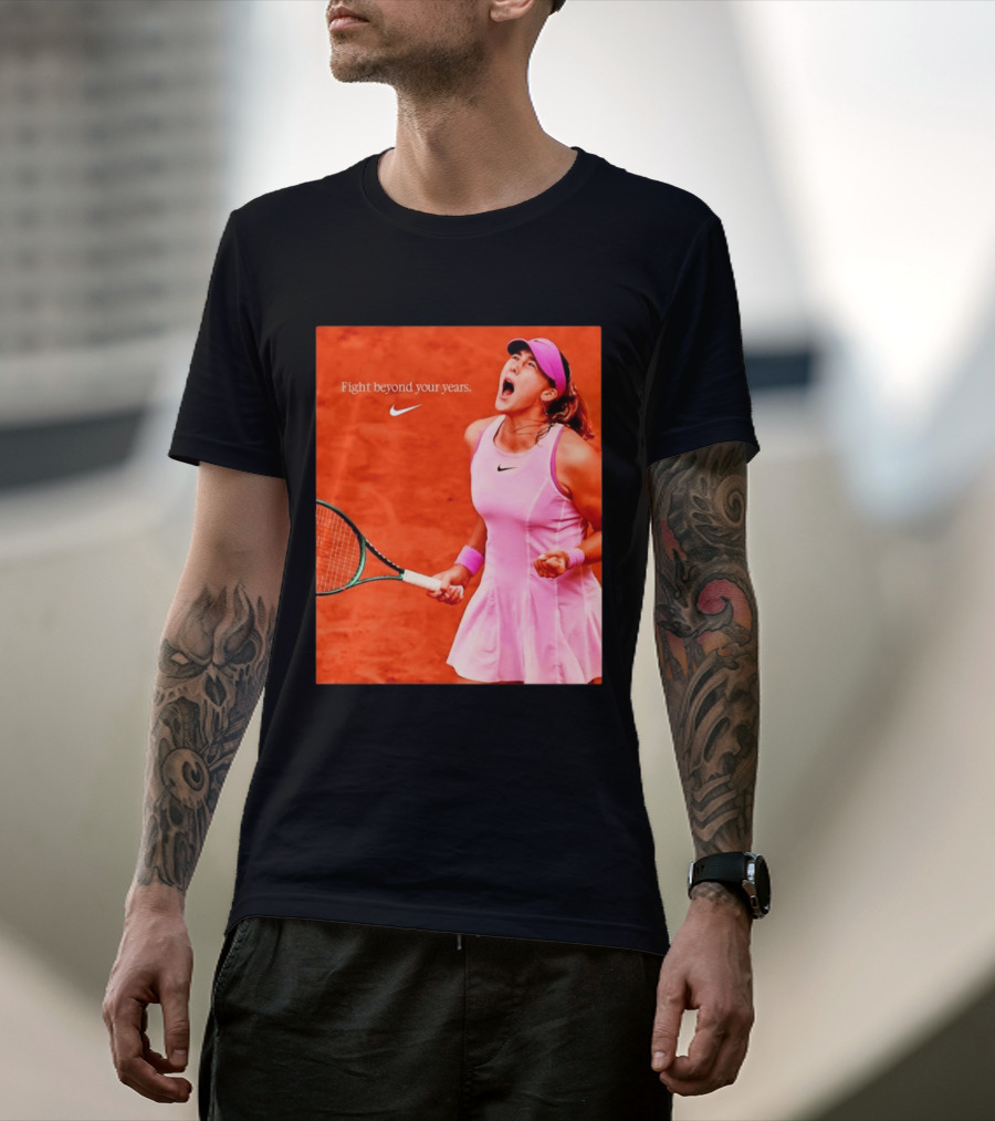 Mirra Andreeva Nike Fight Beyond Your Years Tennis Motivation T-Shirt